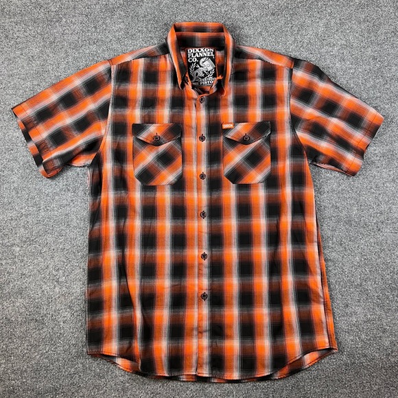 DIXXON | Shirts | Dixxon Flannel Co Shirt Mens L Orange Black The ...